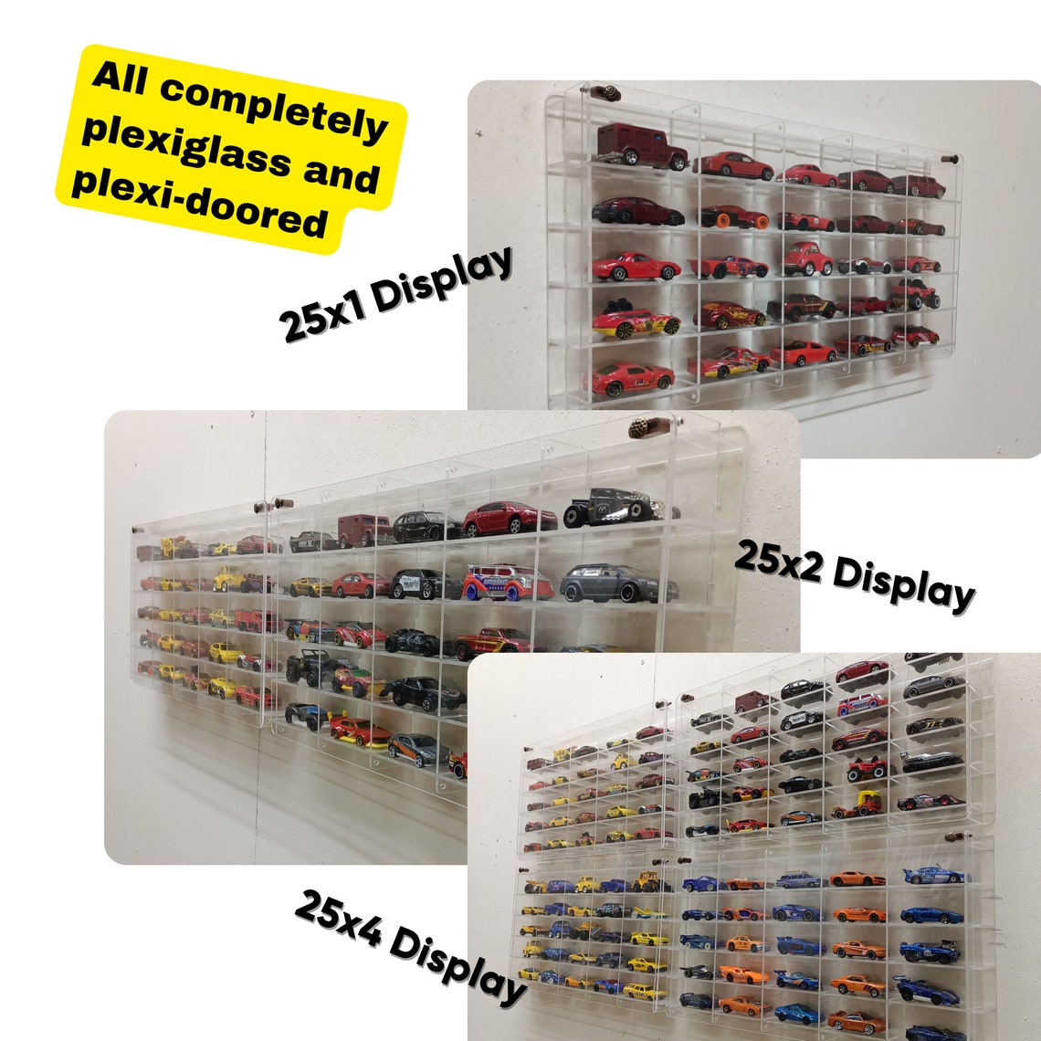 1/64 Model Car Display Case: Acrylic Plexiglass, 25 Car Capacity - Etsy