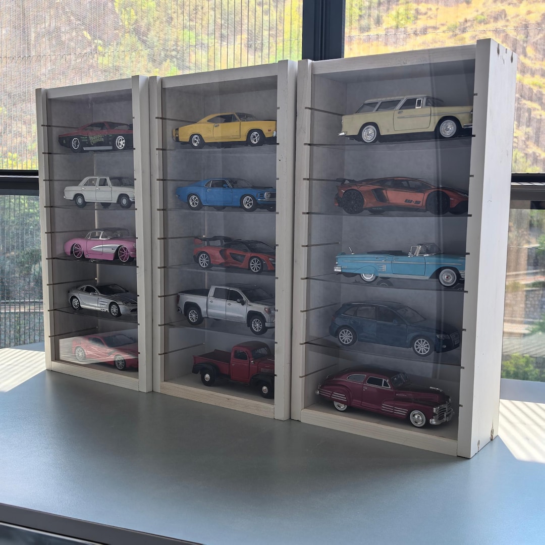 Natural Wood 1/24 Scale Diecast Car Display Case With Plexi Cover - Etsy
