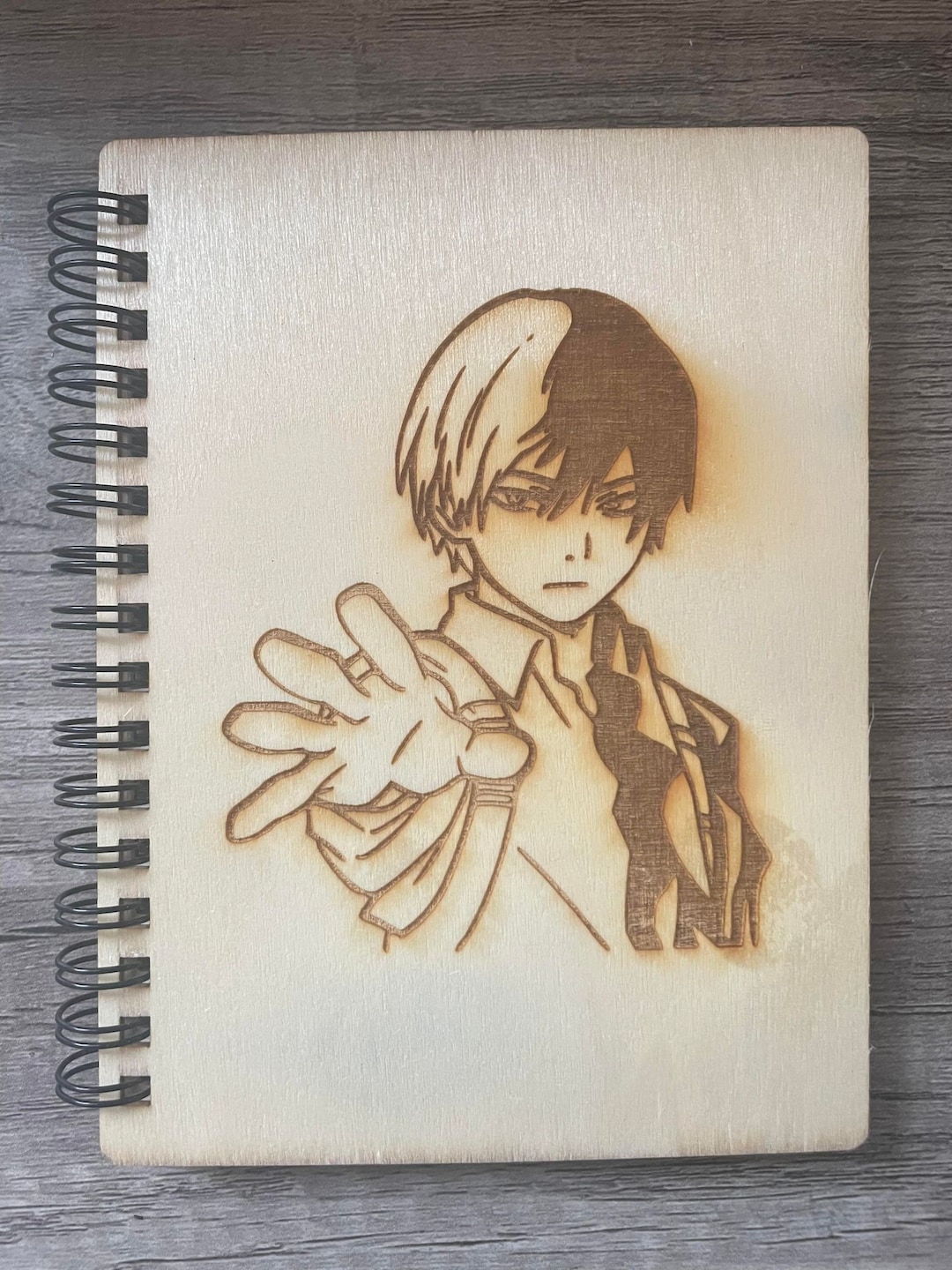 Anime Boy Academia Wooden Sketch Pad Notebook - Etsy