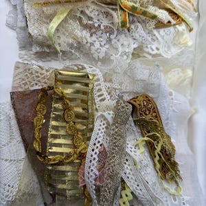30 Pieces of Vintage Lace Scrap Pack, for Slow Stitching, Journals ...