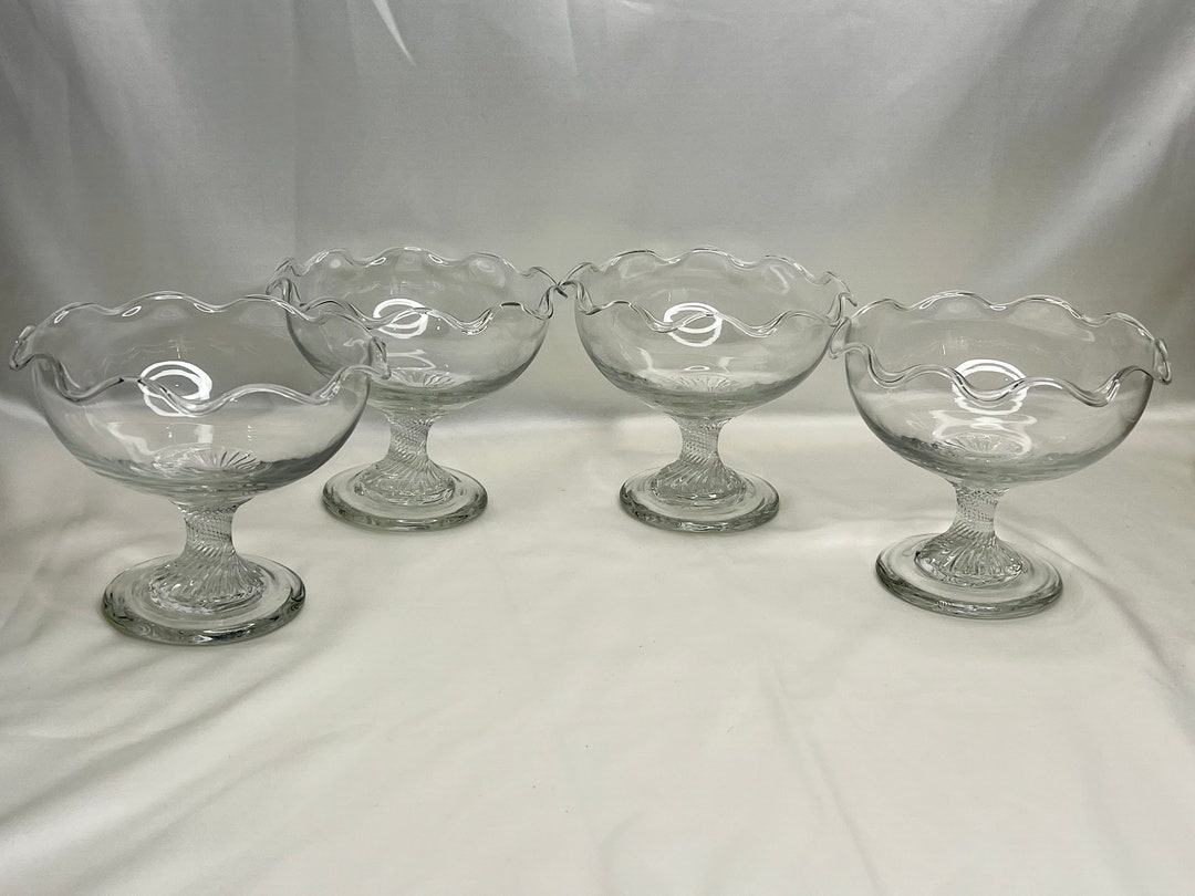 Irish Vintage Eamon Glass, Crystal Dessert Bowls, Candy Dishes, Made in ...