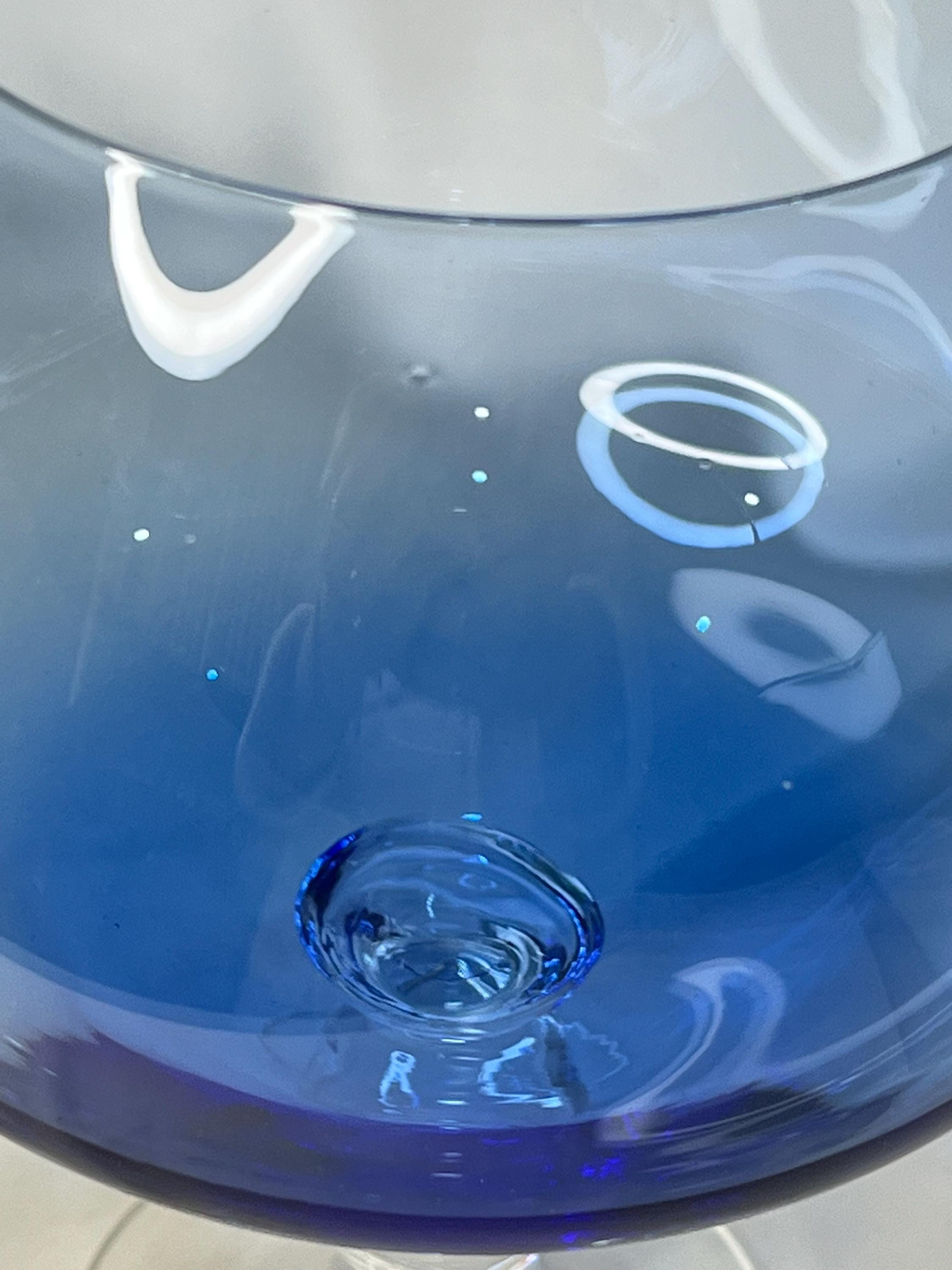 Extra Large Vintage Cobalt Blue Brandy Balloon Decorators Glass ...