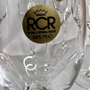 RCR Genesis Vintage Crystal Wine Glasses. Vintage New in Box. Set of 6. Italy - Etsy