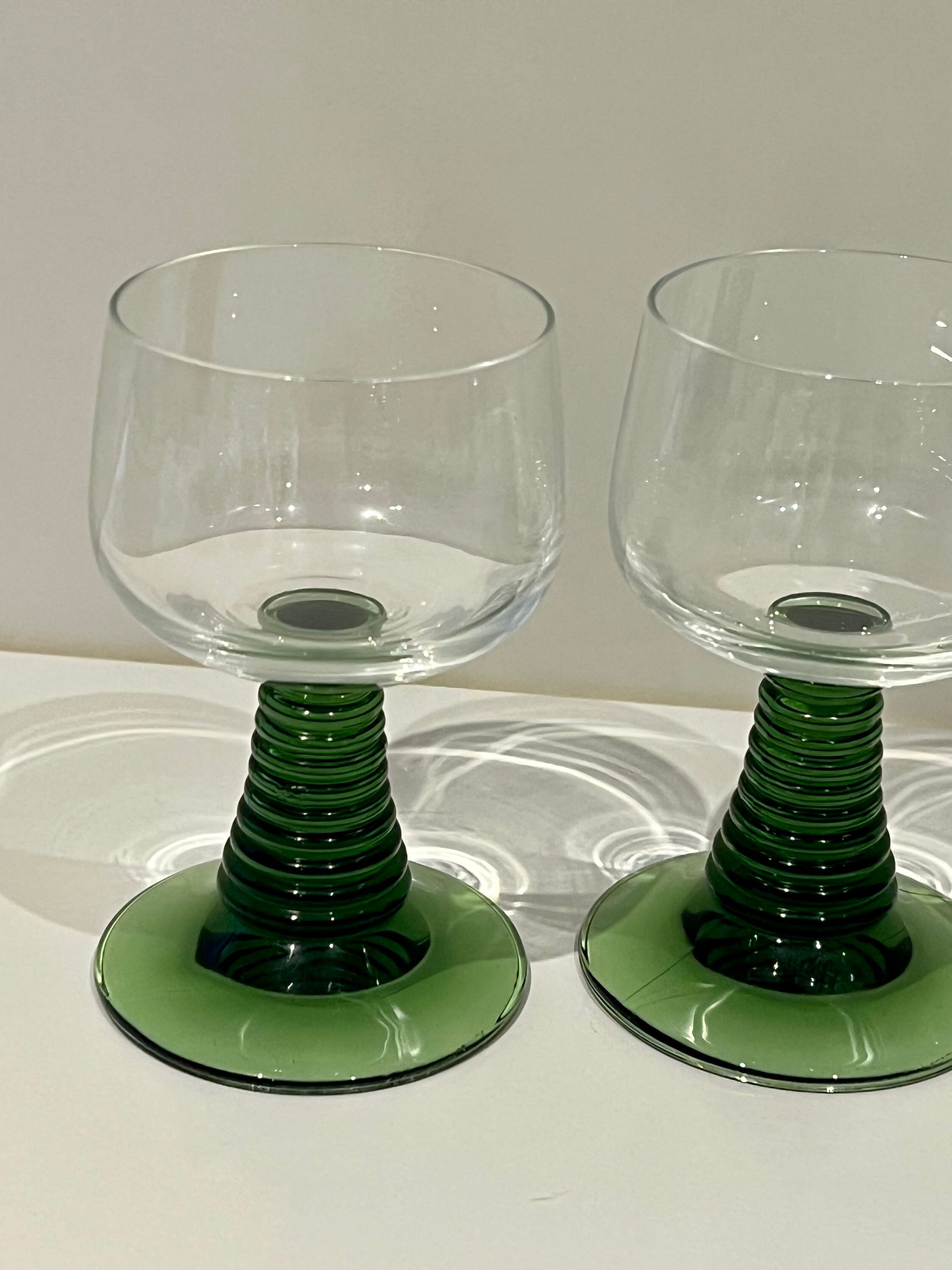 Vintage Luminarc Emerald Green Roemer Mosel Glassware Set of - Etsy