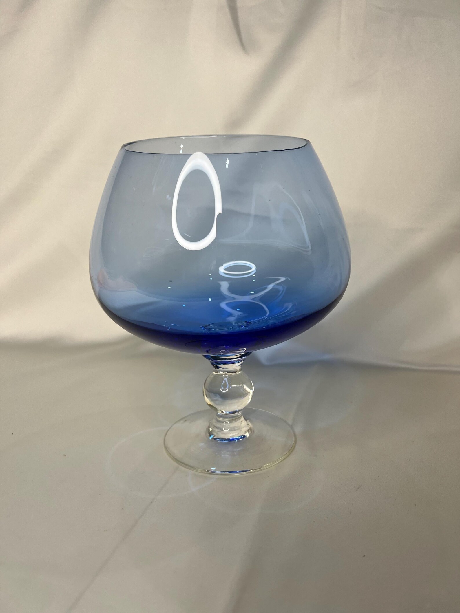 Extra Large Vintage Cobalt Blue Brandy Balloon Decorators Glass ...