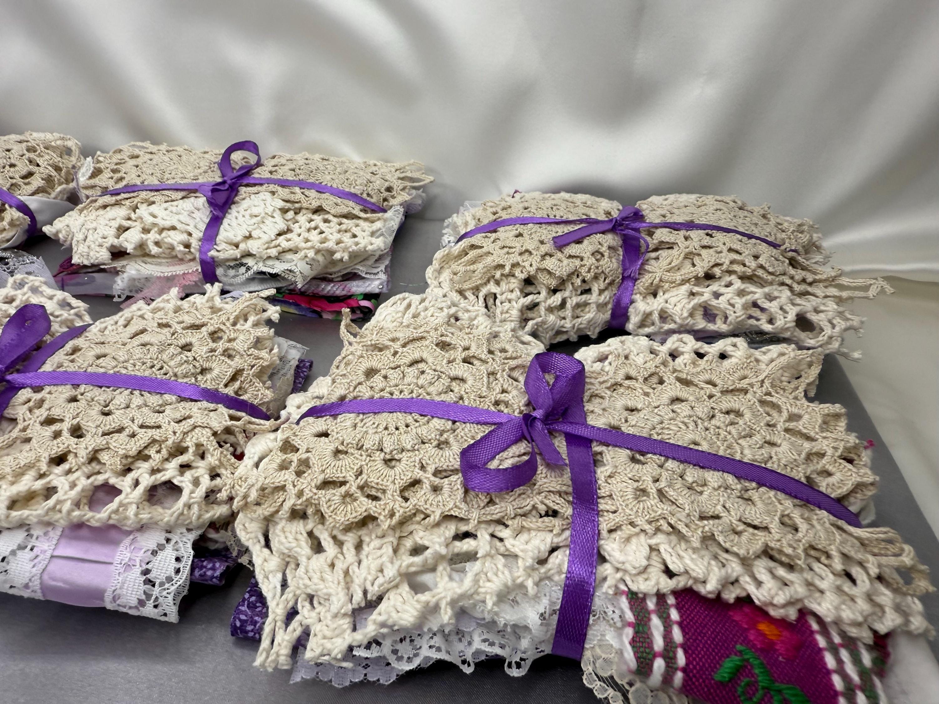 30 Pieces of Vintage Lace Scrap Pack, for Slow Stitching, Journals ...