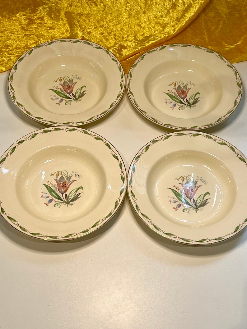 Vintage Burleigh Ware Cereal Bowls 'princess' Design. 4 Available 1940s ...
