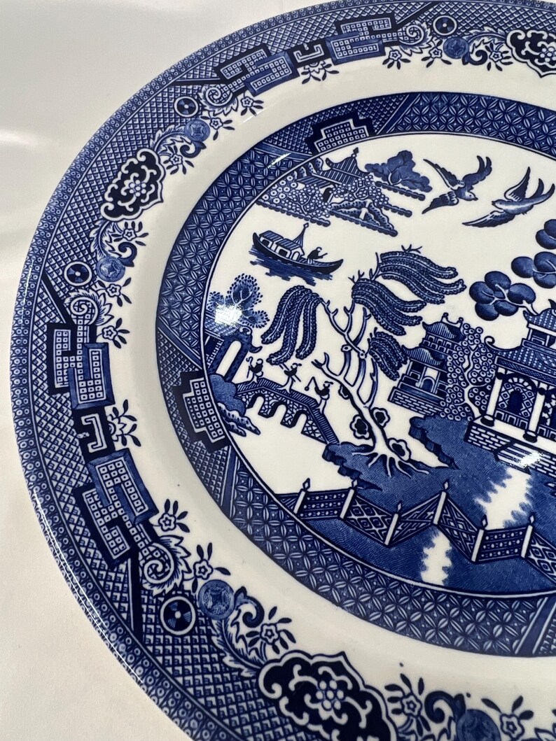Blue Willow Churchill Large Dinner Plate. Made in England. - Etsy