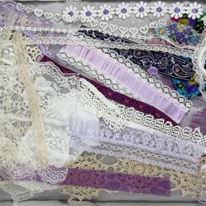 30 Pieces of Vintage Lace Scrap Pack, for Slow Stitching, Journals ...