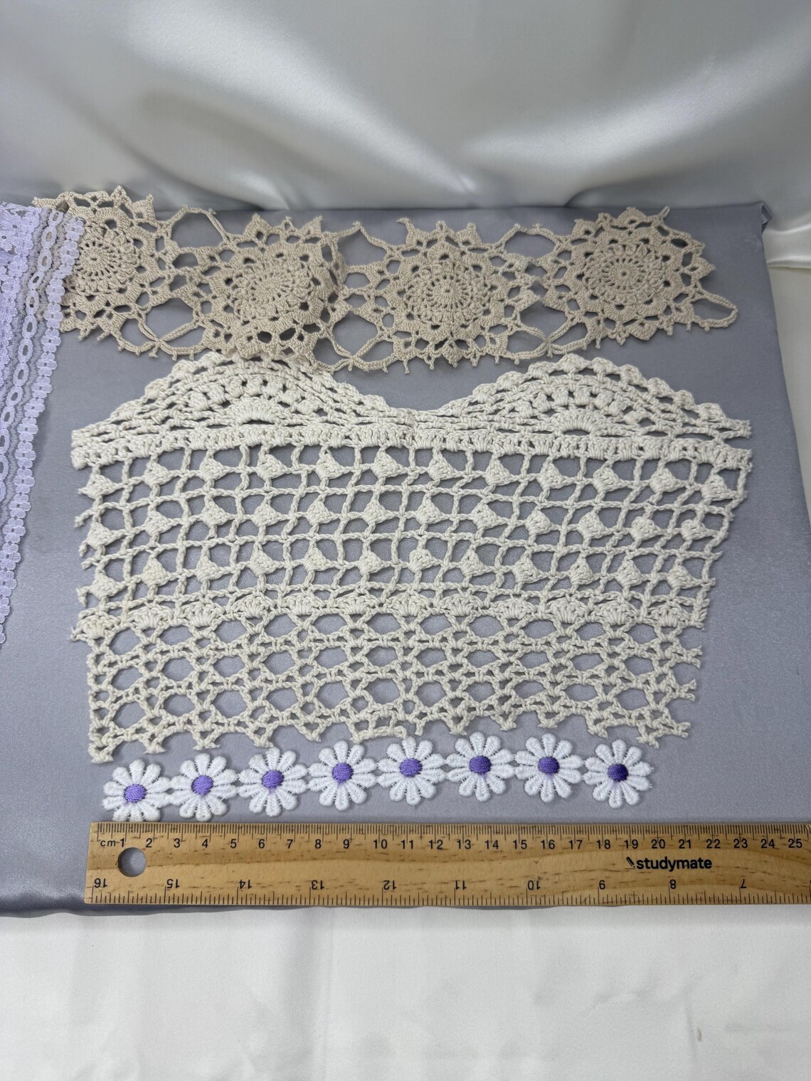 30 Pieces of Vintage Lace Scrap Pack, for Slow Stitching, Journals ...