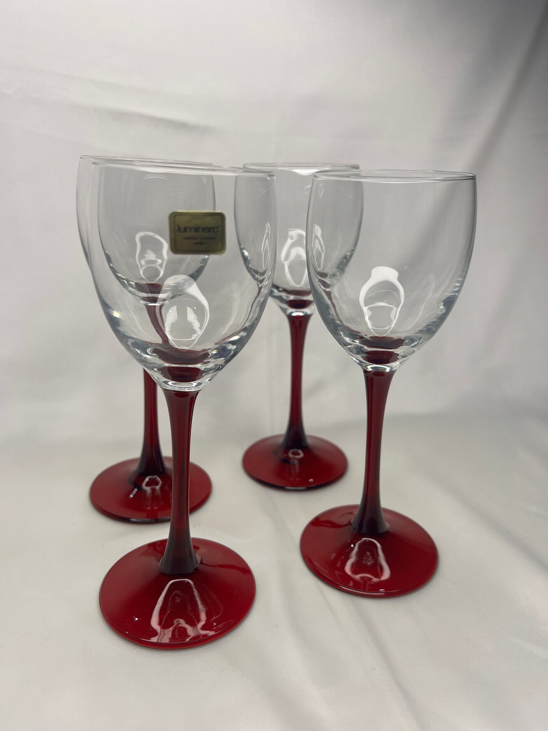 Luminarc Wine Glasses. Verrerie D’arques Long Ruby Stem. France. Set of ...