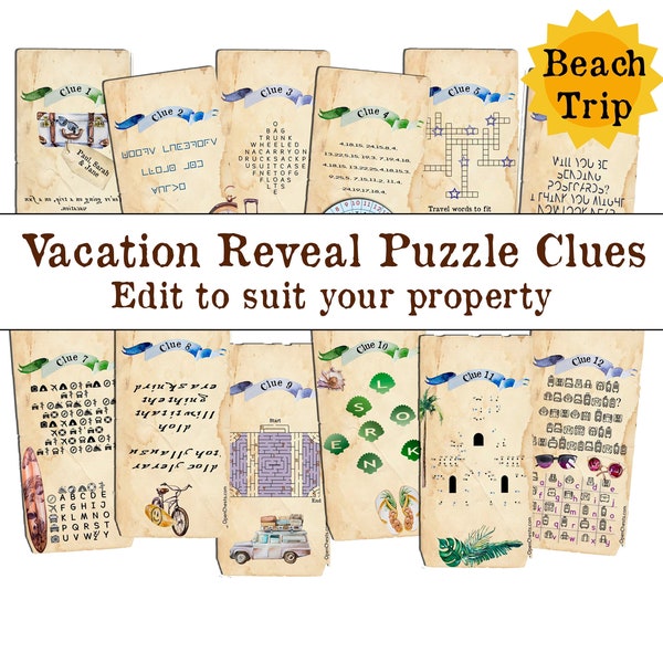Scavenger Hunt to Reveal a Beach Vacation - Etsy UK