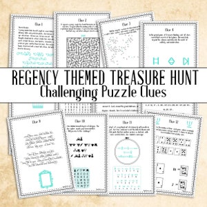 Victorian Themed Treasure Hunt Clues Adult Puzzles and Ciphers Editable ...