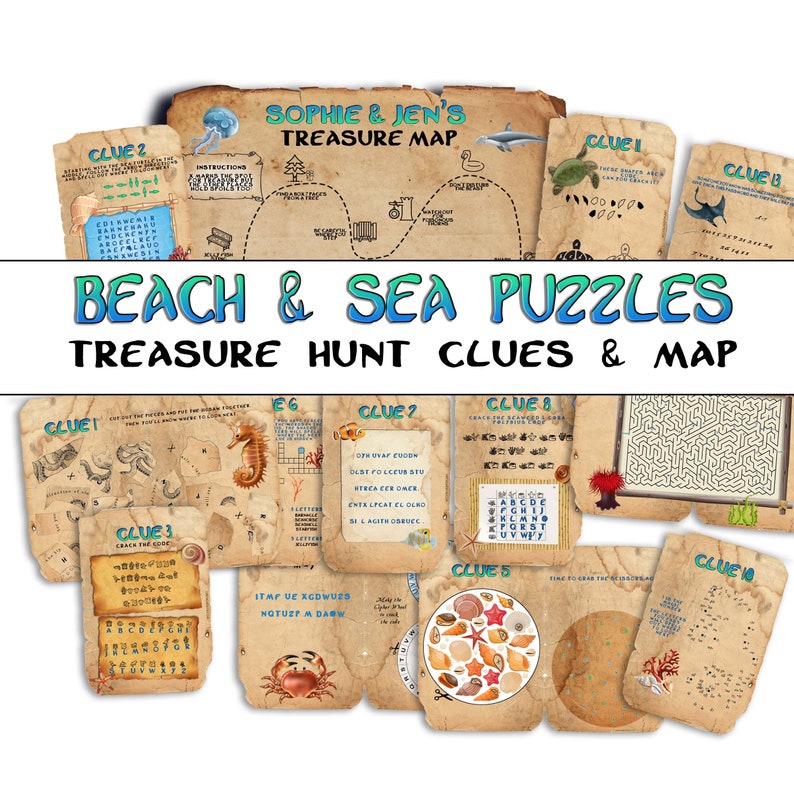 Beach Treasure Hunt for Older Kids & Teens | Scavenger Hunt Clues ...