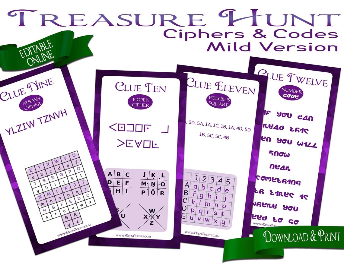 Challenging Treasure Hunt Clues for Teens and Adults Easy & - Etsy