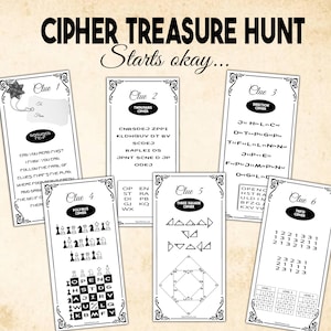 Difficult Ciphers and Codes Scavenger Hunt Clues - Personalise ...