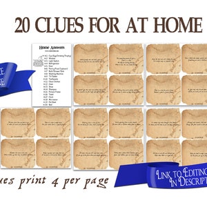 Ultimate Riddle Treasure Hunt Kit Scavenger Hunt Clues Party Game Home ...