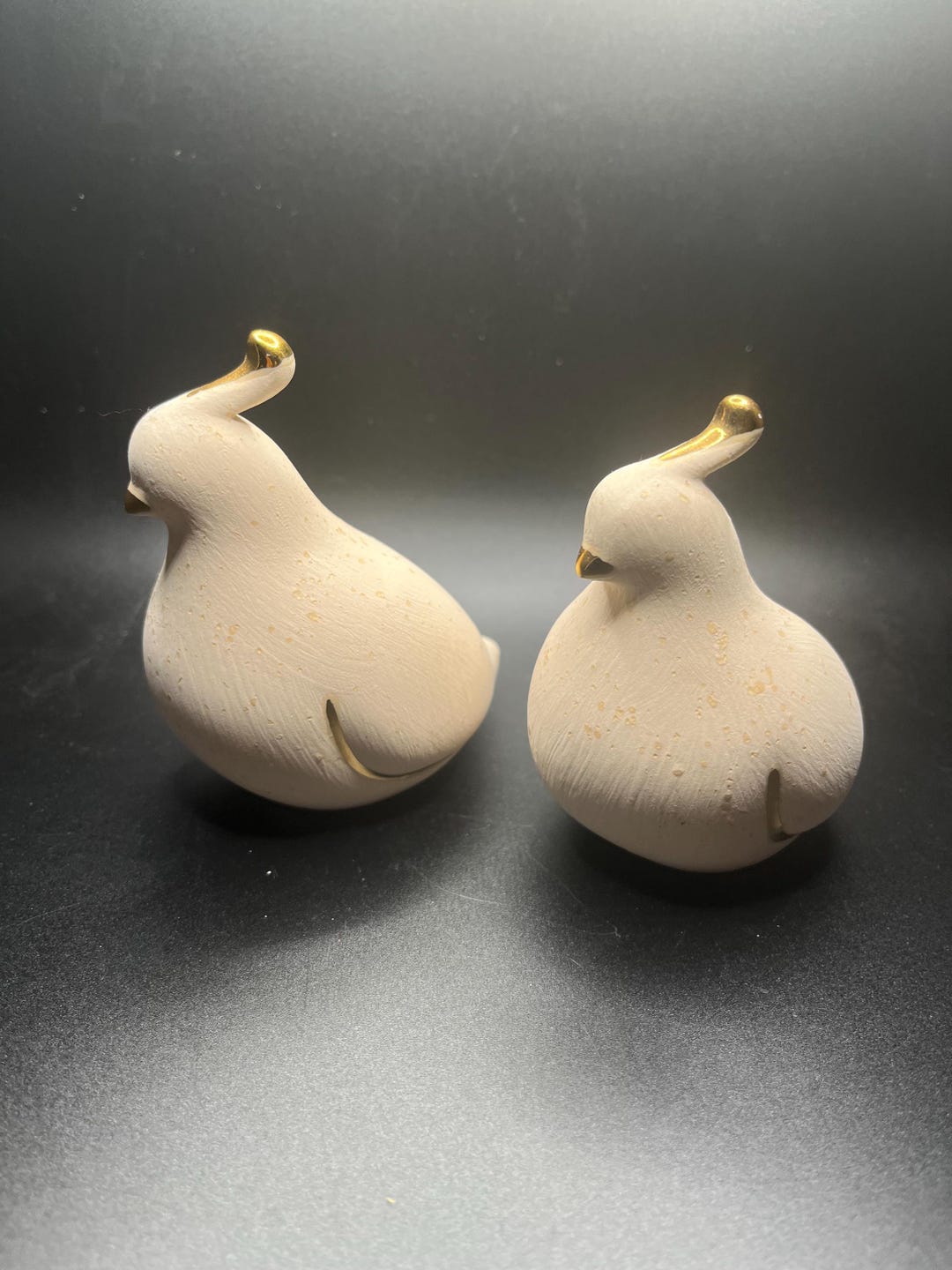 Vintage MESA Pottery Quail Figurines, Speckled Bisque Ceramic, Canada ...