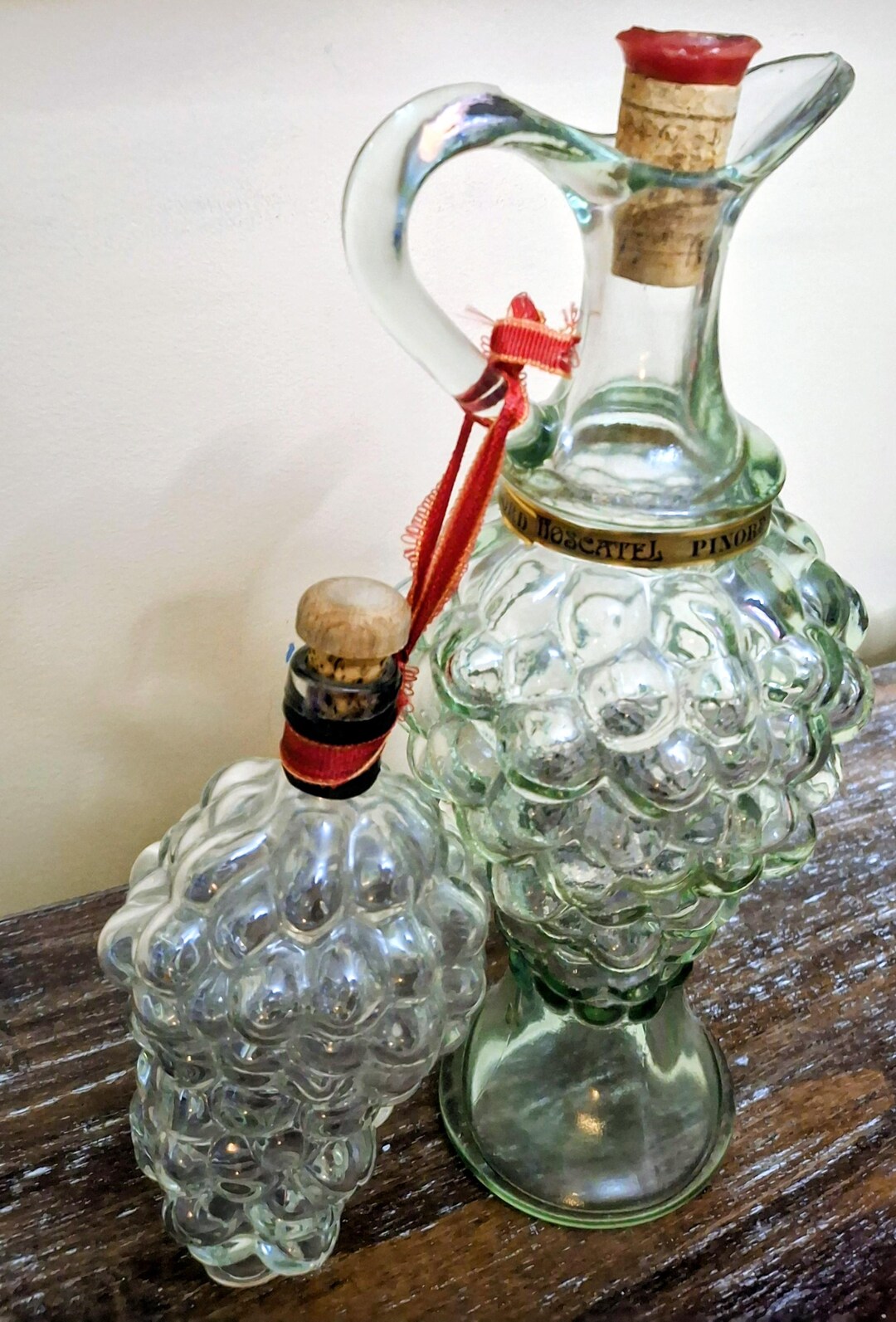 Vintage Bodegas Pinord Grape Decanter Set – Mid Century Spanish Barware ...