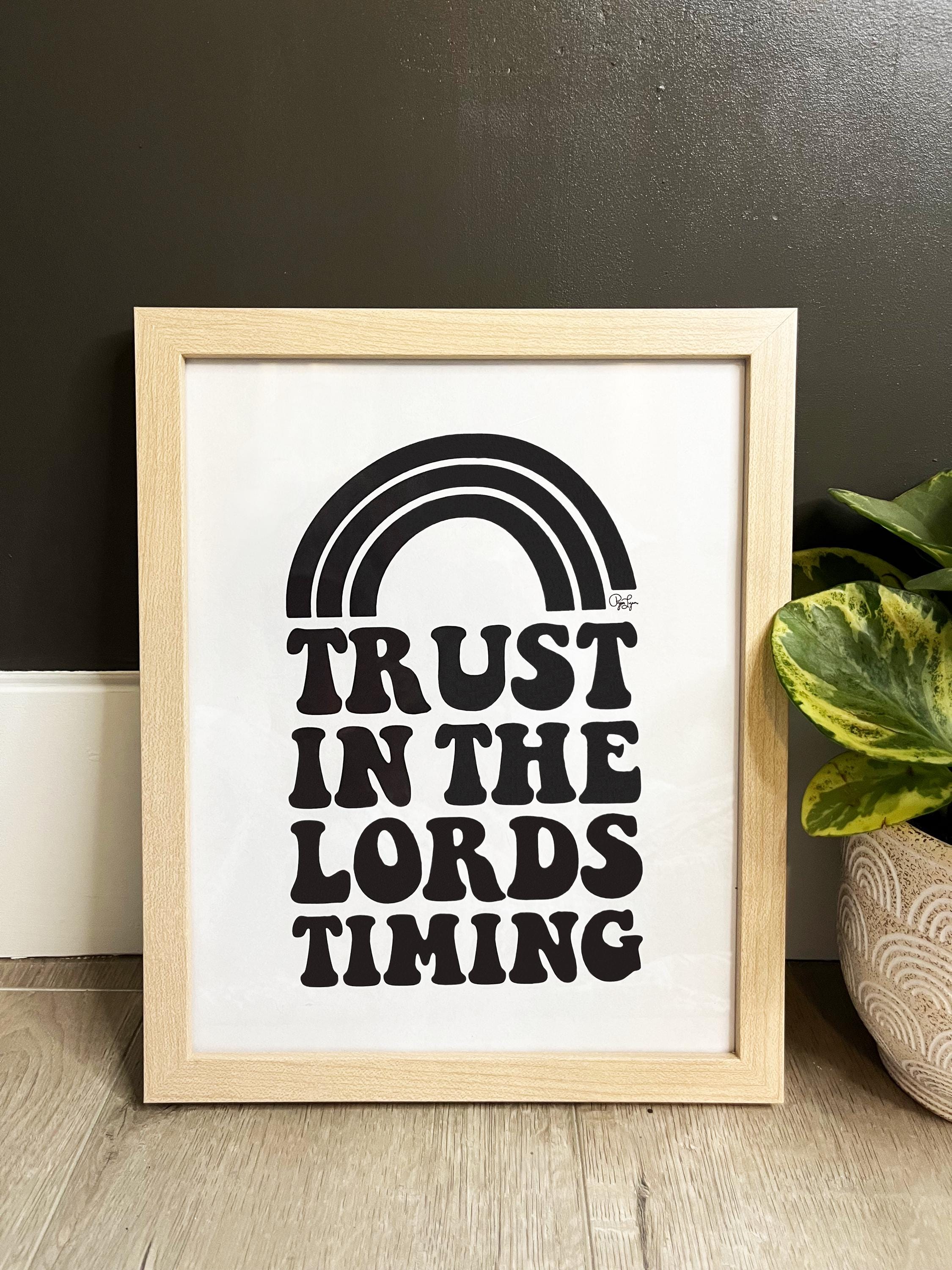The Lords Timing - Printable Christian Art - Black and White - Etsy