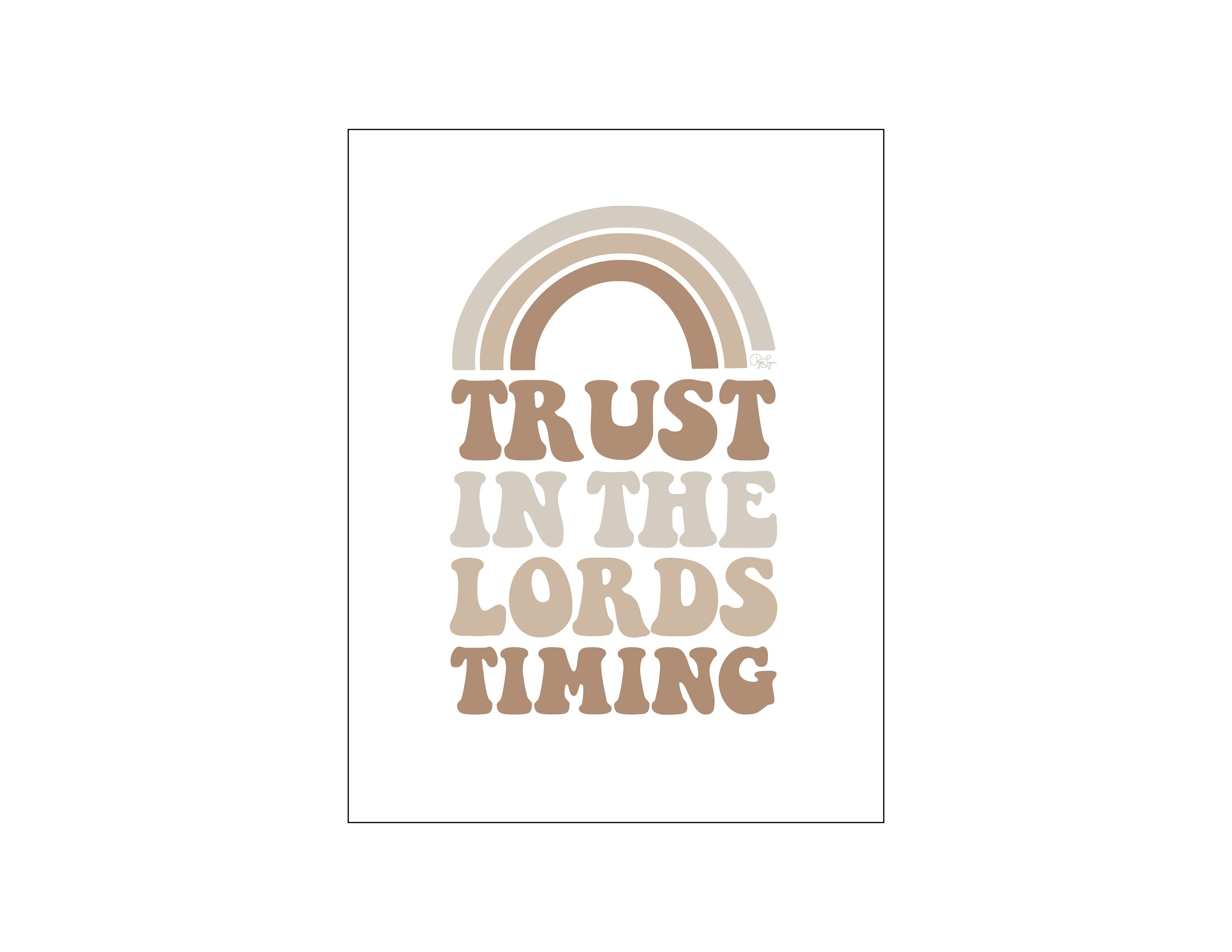 The Lords Timing - Printable Christian Art - Beige - Etsy