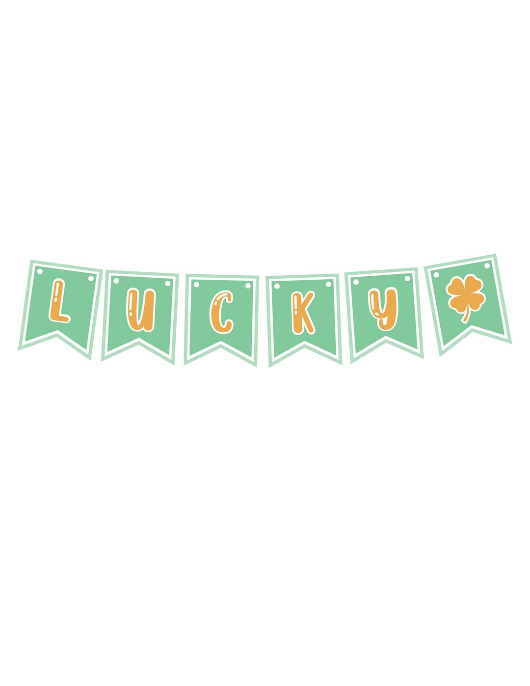 Lucky - St. Patricks Day Banner - SVG Download - Etsy