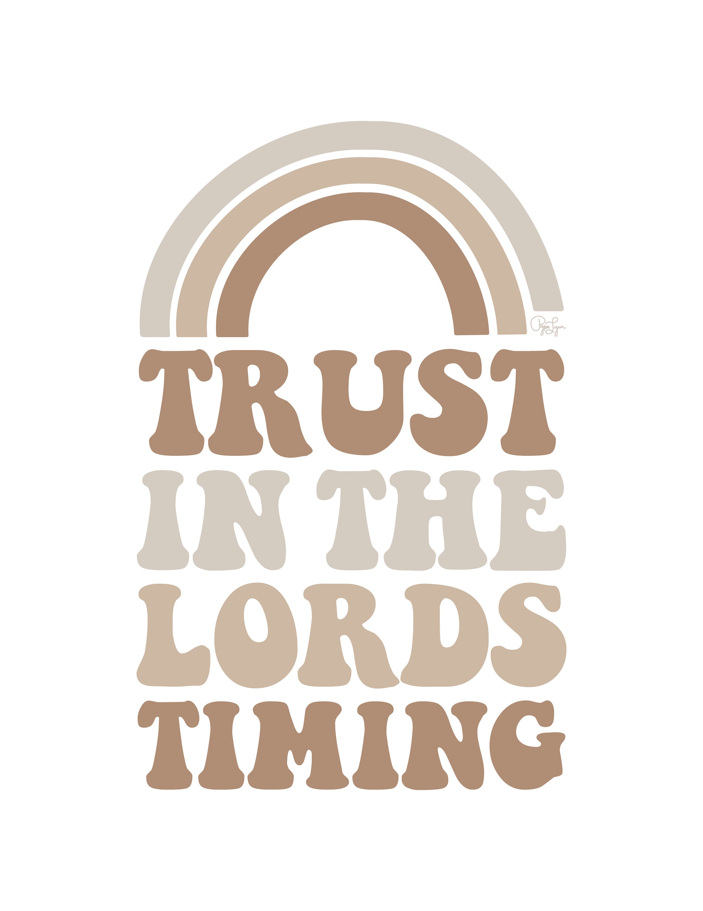 The Lords Timing - Printable Christian Art - Beige - Etsy