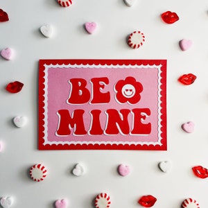 Be Mine - Valentines Day Card - SVG Download - Etsy