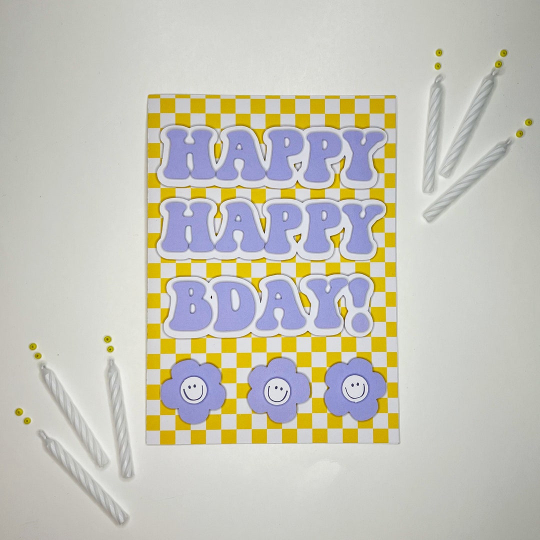 Groovy - Birthday Card- SVG Download - Etsy