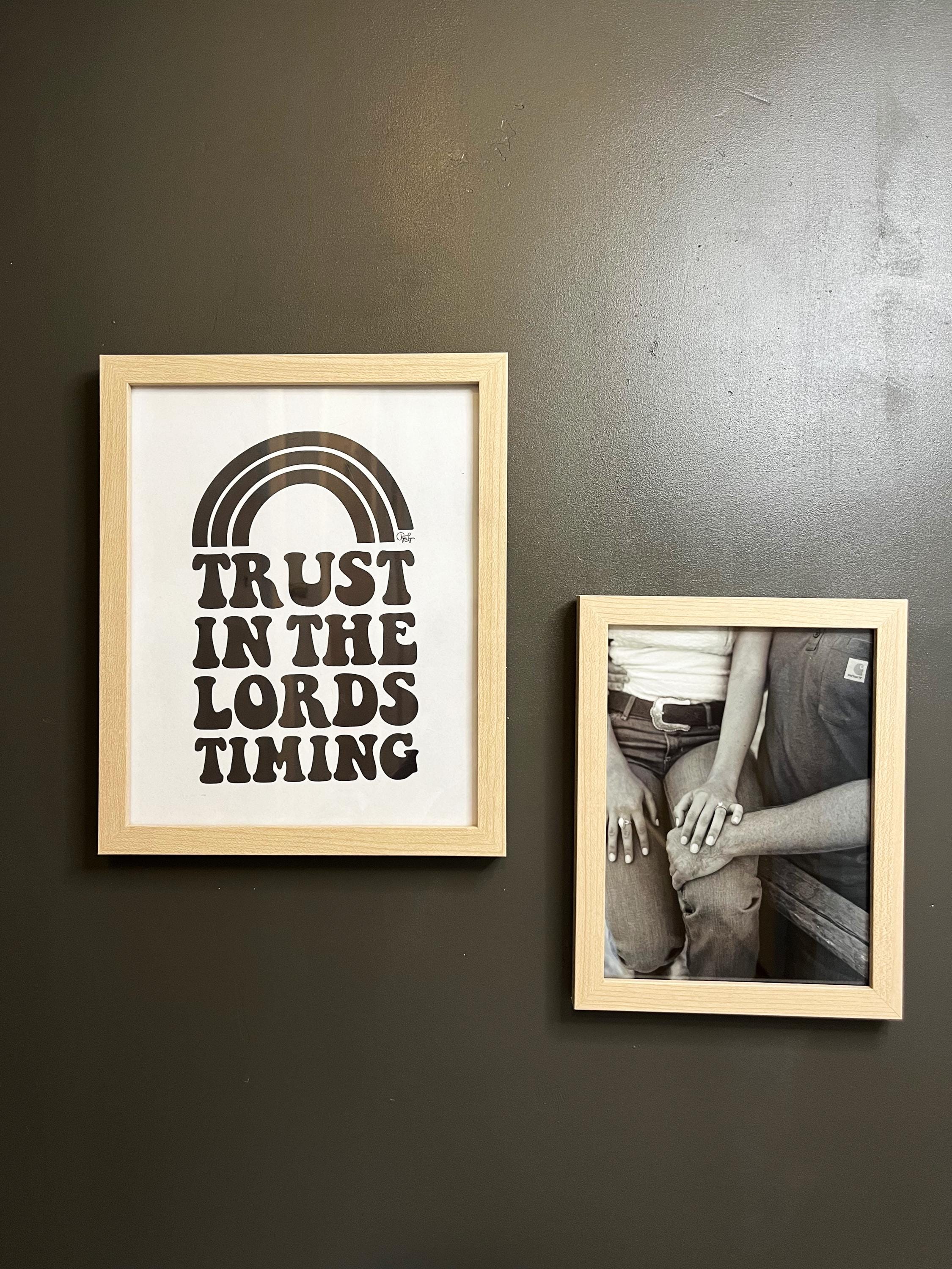 The Lords Timing - Printable Christian Art - Black and White - Etsy