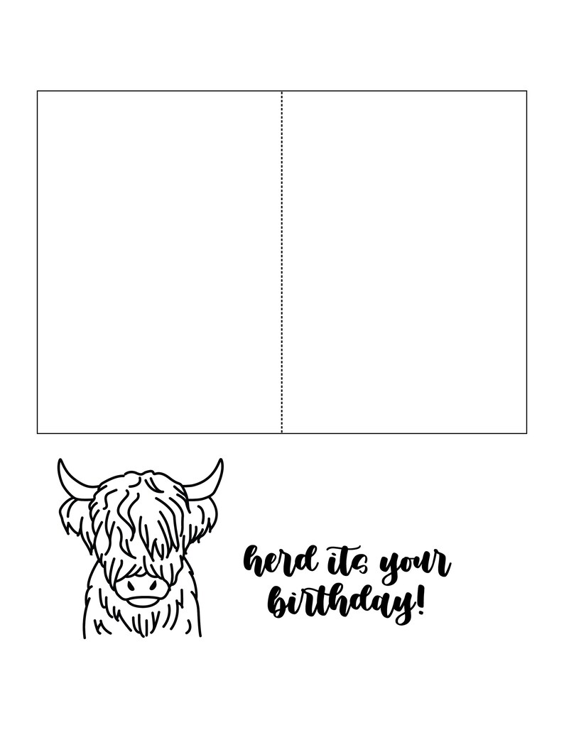 Herd Its Your Birthday - Birthday Card - SVG Download - Cricut DIY - Etsy