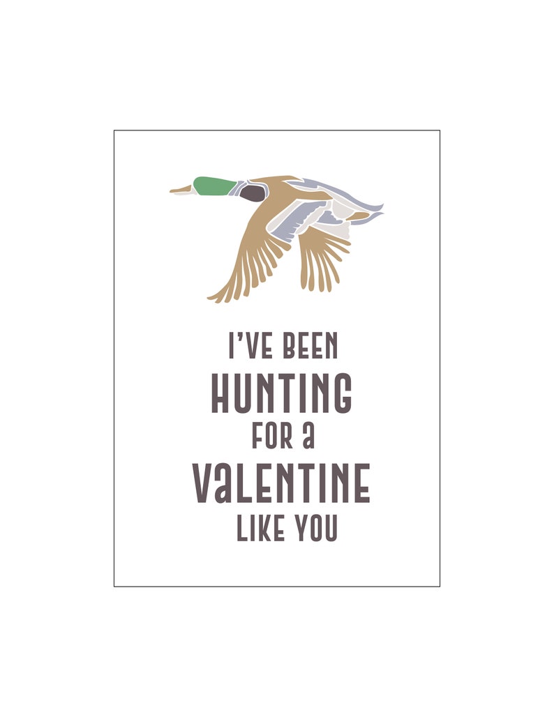 Hunting - Valentine Card - SVG Download - Etsy