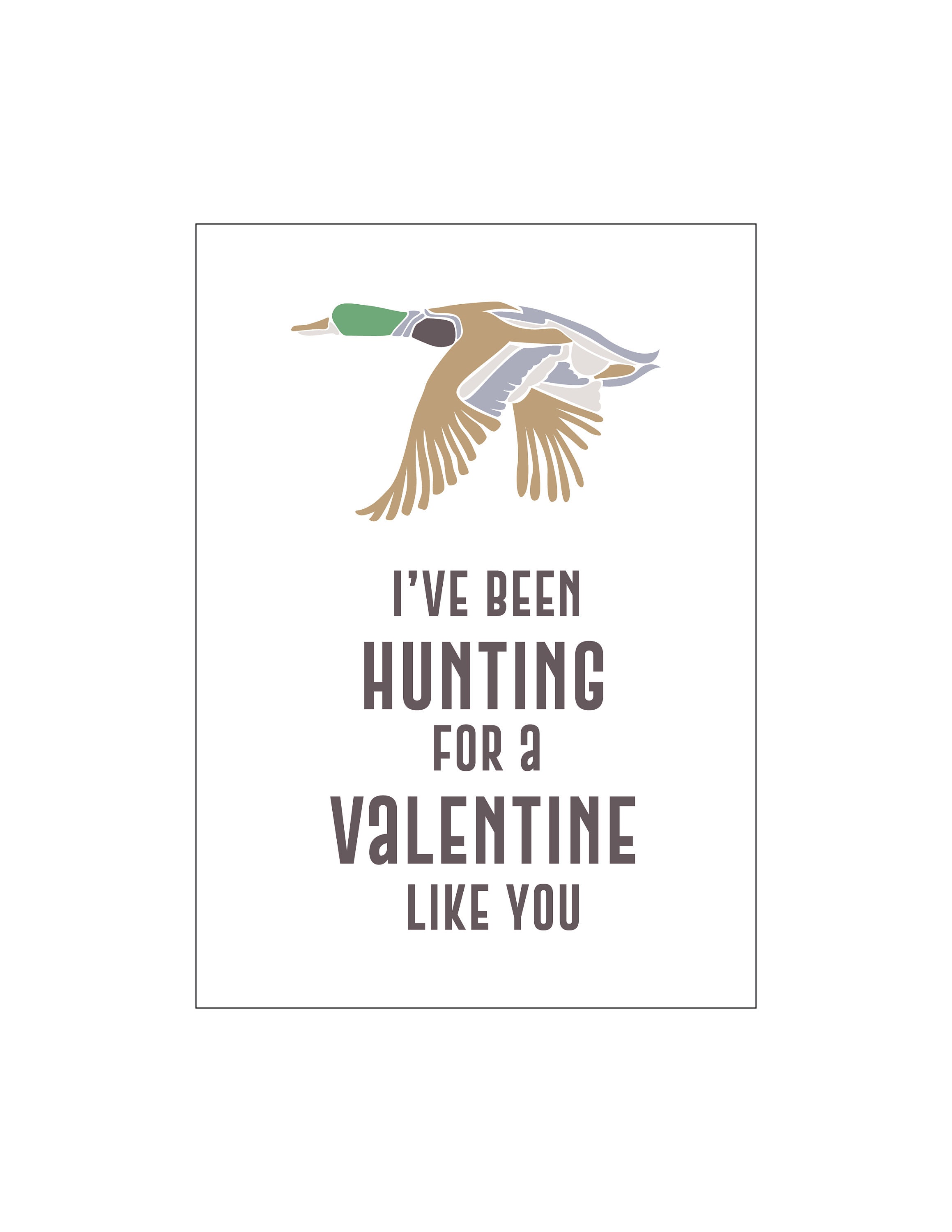 Hunting - Valentine Card - SVG Download - Etsy