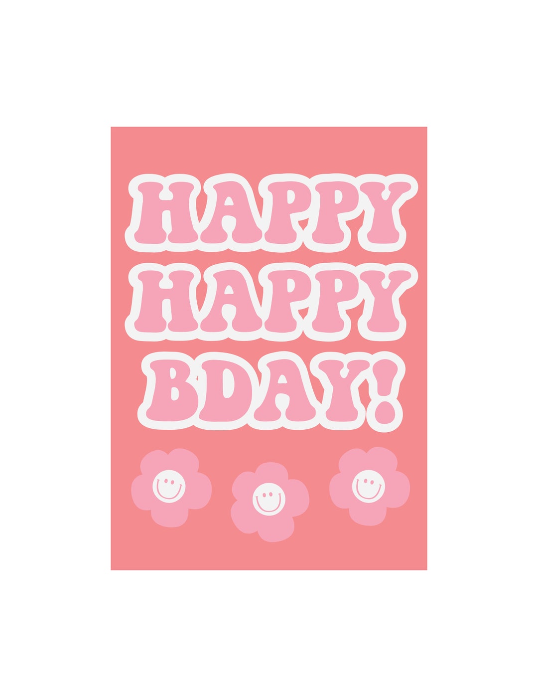 Groovy Birthday Card SVG Download - Etsy