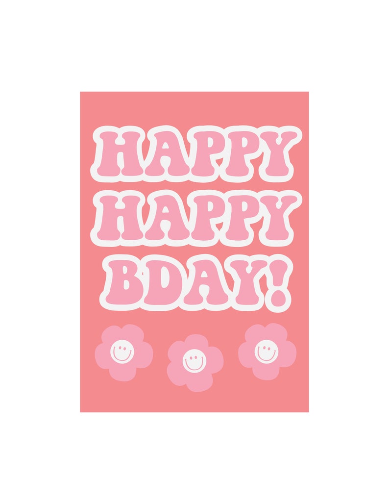 Groovy - Birthday Card- SVG Download - Etsy