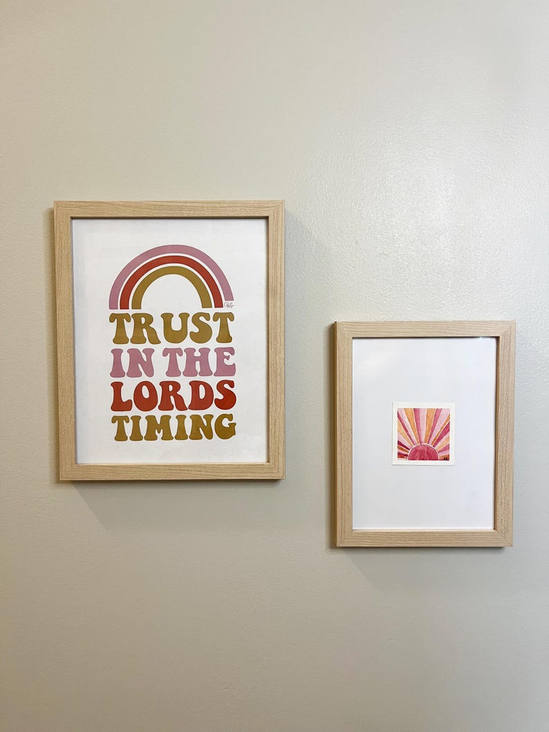 The Lords Timing - Printable Christian Art - Colorful - Etsy