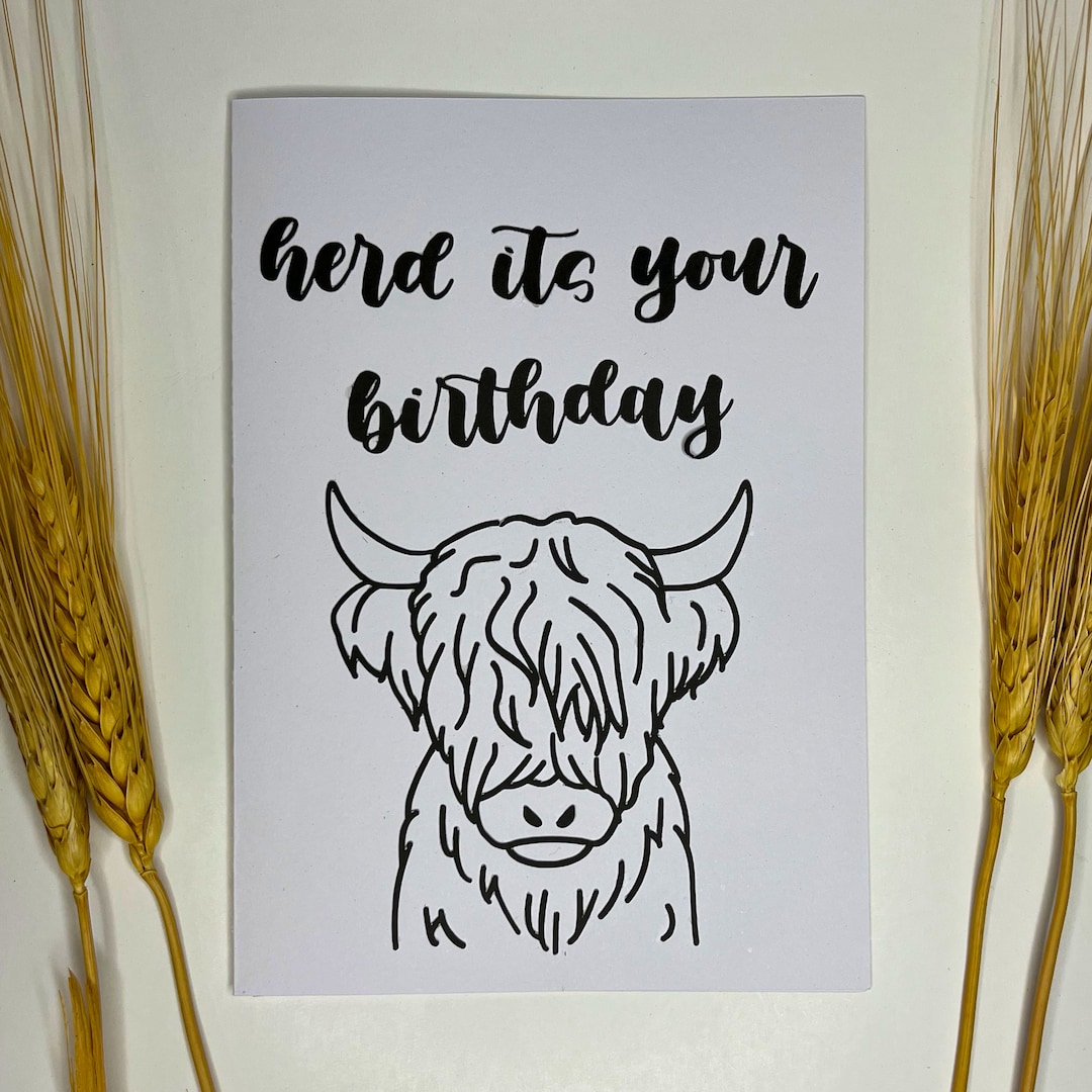 Herd Its Your Birthday - Birthday Card - SVG Download - Cricut DIY - Etsy