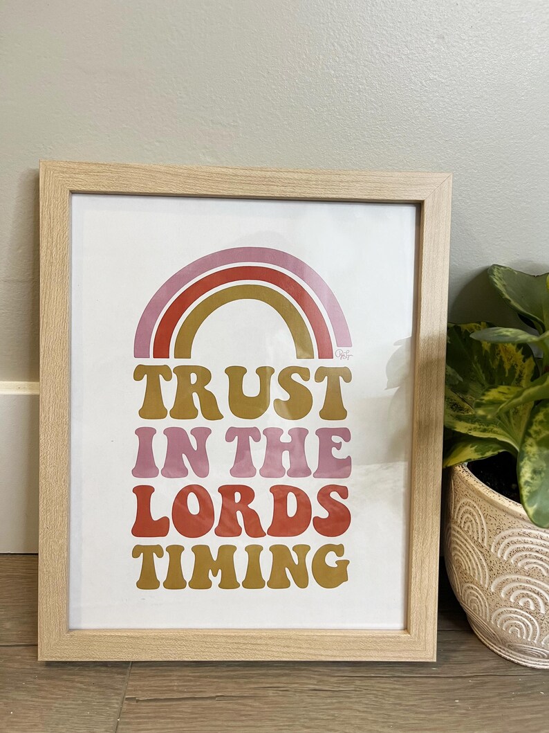 The Lords Timing - Printable Christian Art - Colorful - Etsy