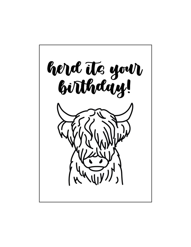 Herd Its Your Birthday - Birthday Card - SVG Download - Cricut DIY - Etsy