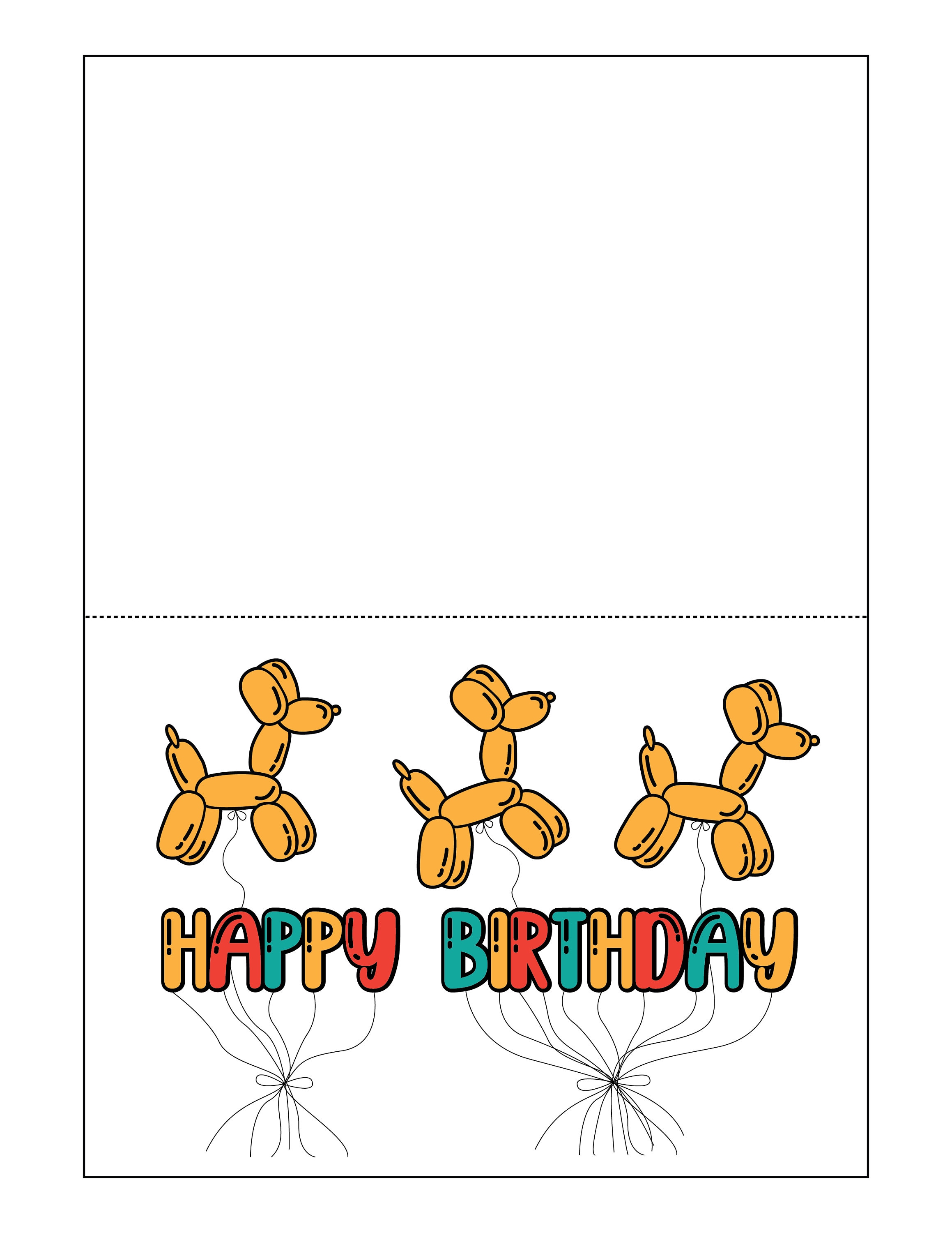 Balloon - Birthday Card - SVG Download - Etsy