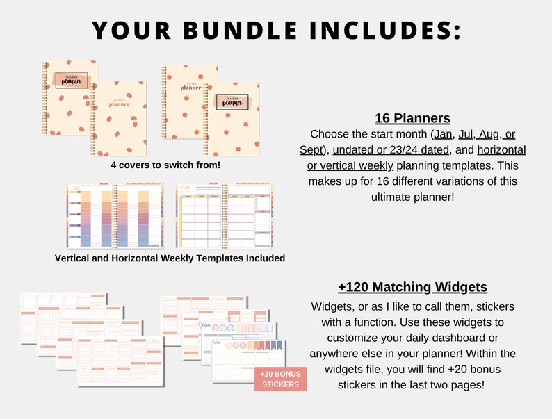 2023-2024 Digital Teacher Planner for Goodnotes Jan Jul - Etsy