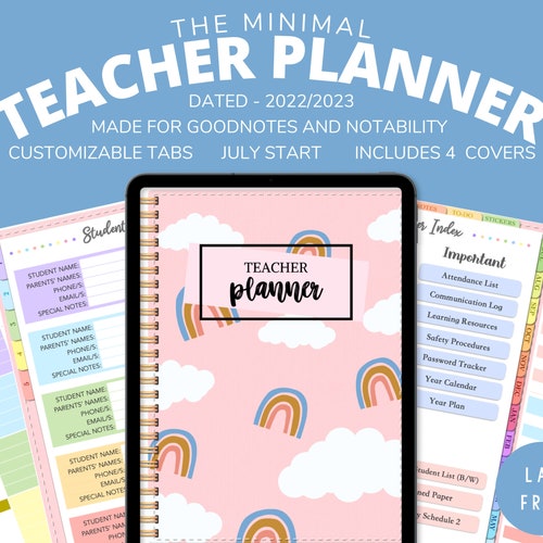 Teacher Digital Planner Teacher Planner 2022-2023 - Etsy