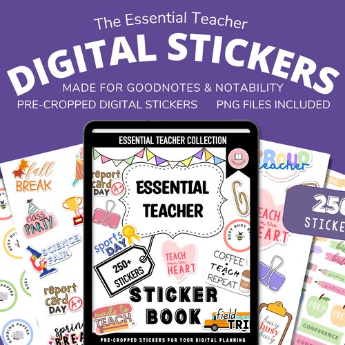 Teacher Stickers Digital Stickers for Goodnotes School - Etsy