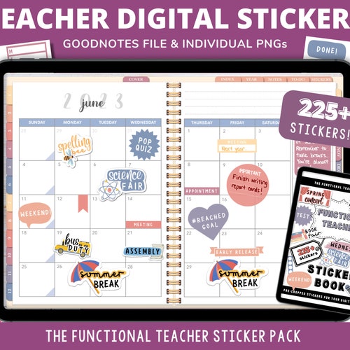 Teacher Stickers Digital Stickers for Goodnotes School - Etsy