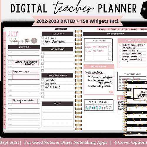 Teacher Digital Planner Teacher Planner 2022-2023 - Etsy