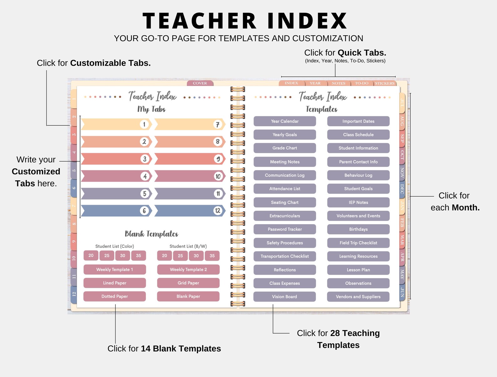 2023-2024 Digital Teacher Planner for Goodnotes Jan Jul - Etsy