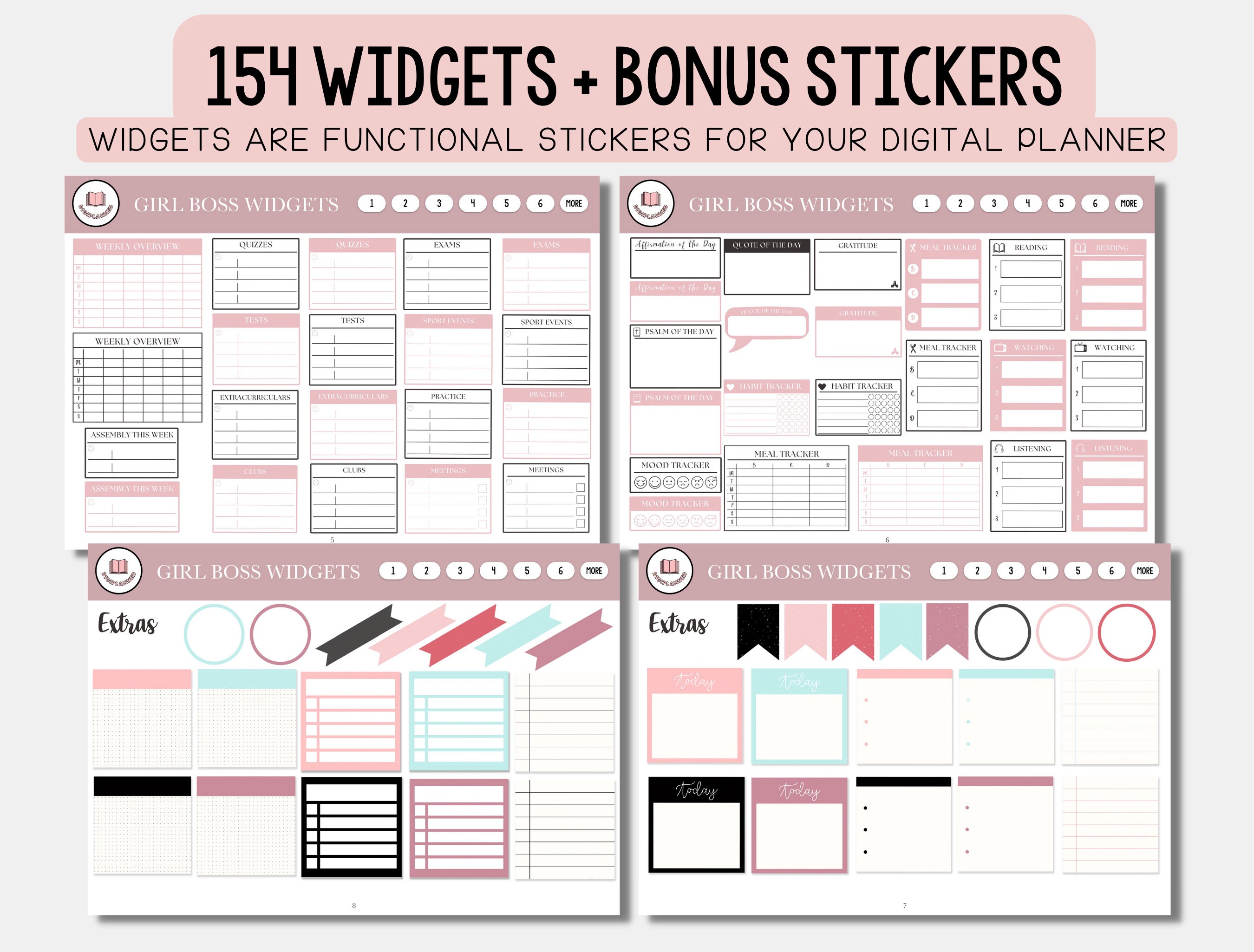 150 Widgets for Teacher Digital Planners Goodnotes Planner - Etsy