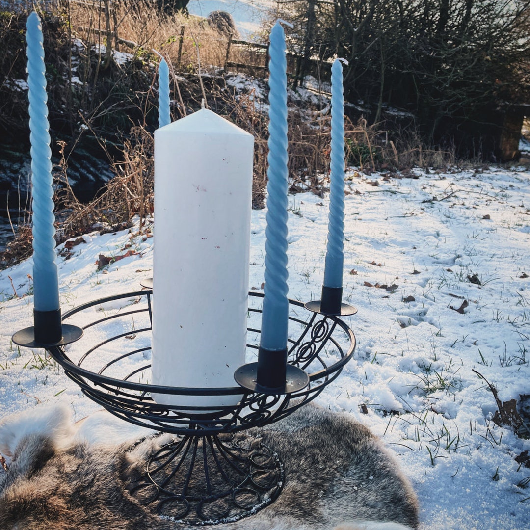 Large Metal Vintage Candle Holder - Etsy