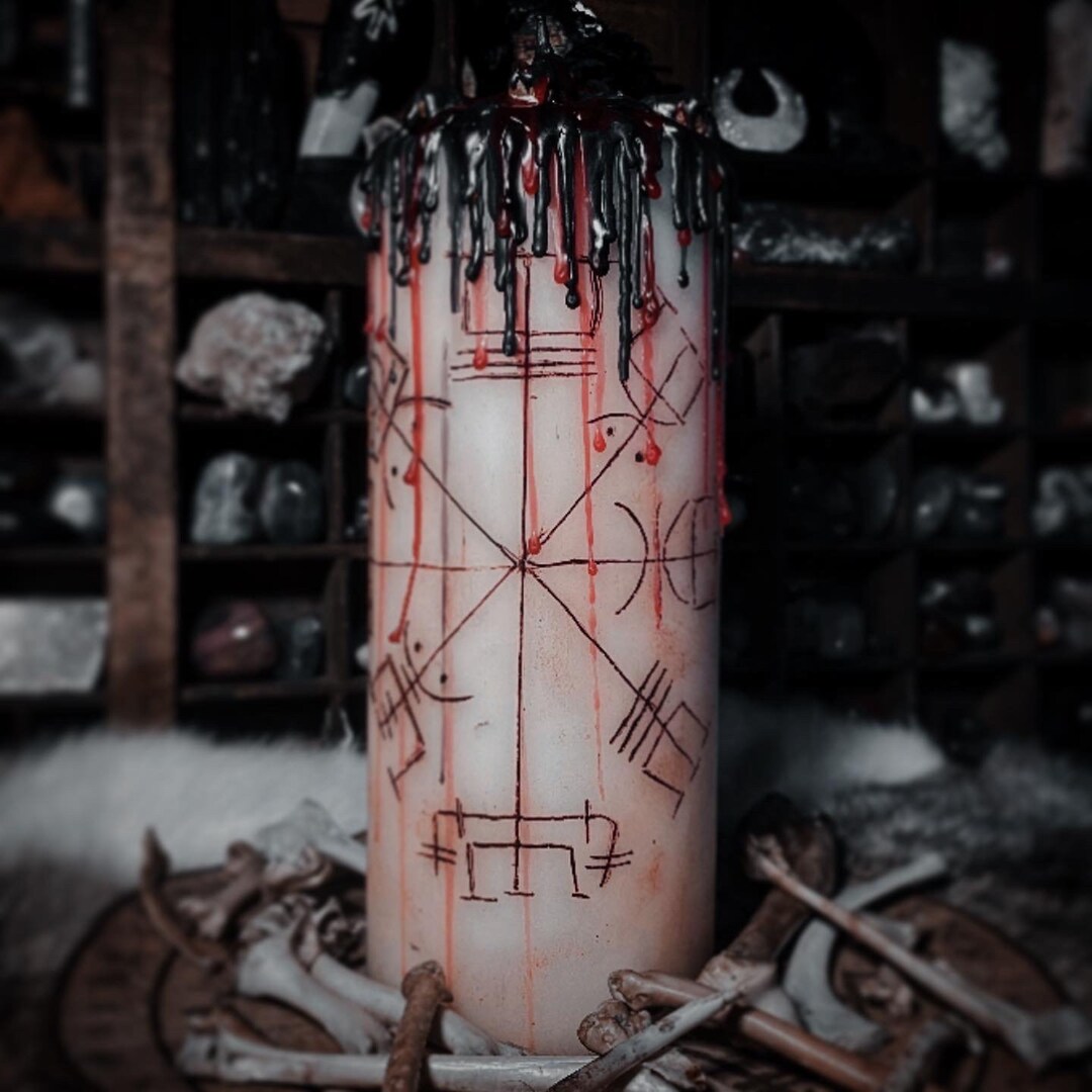 Vegvísir Norse Viking Candle - Etsy Canada