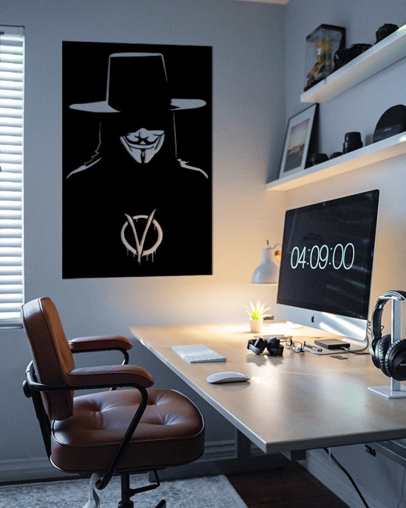 V for Vendetta Metal Wall Art, Vendetta Art, Vendetta Movie Wall ...